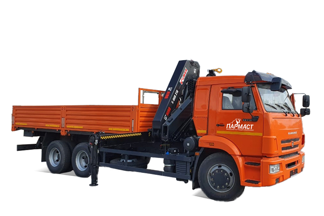 Бортовой автомобиль КАМАЗ 65115 с КМУ Hiab